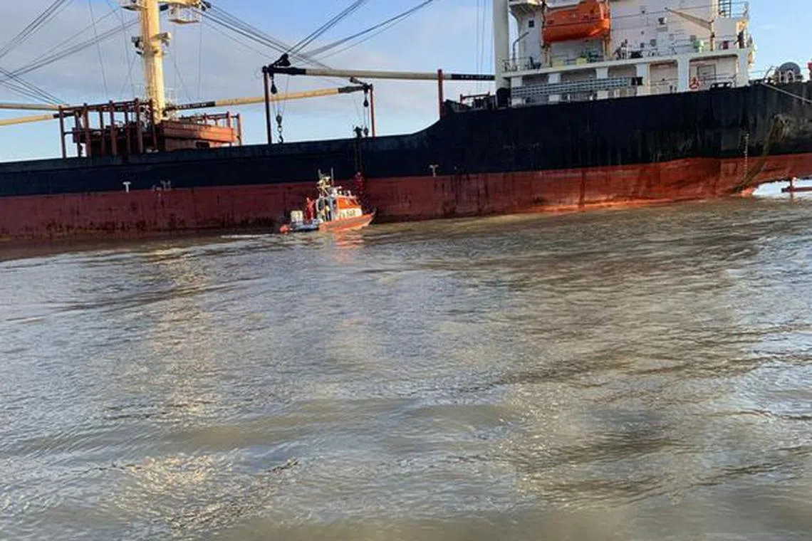 Bulk carrier hits mine in Black Sea, two people injured, Ukraine says ...