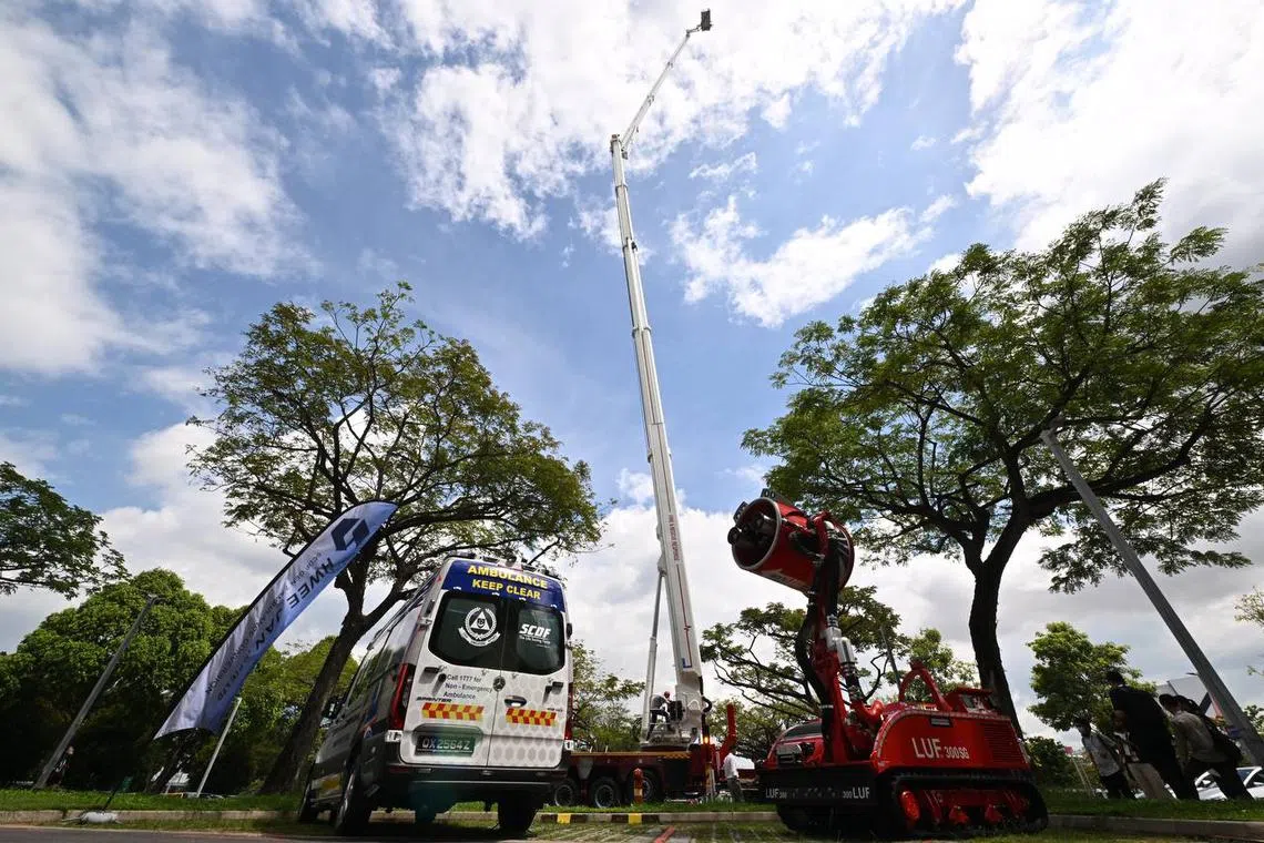 SCDF to deploy 90m-tall emergency vehicles for firefighting, rescue in ...