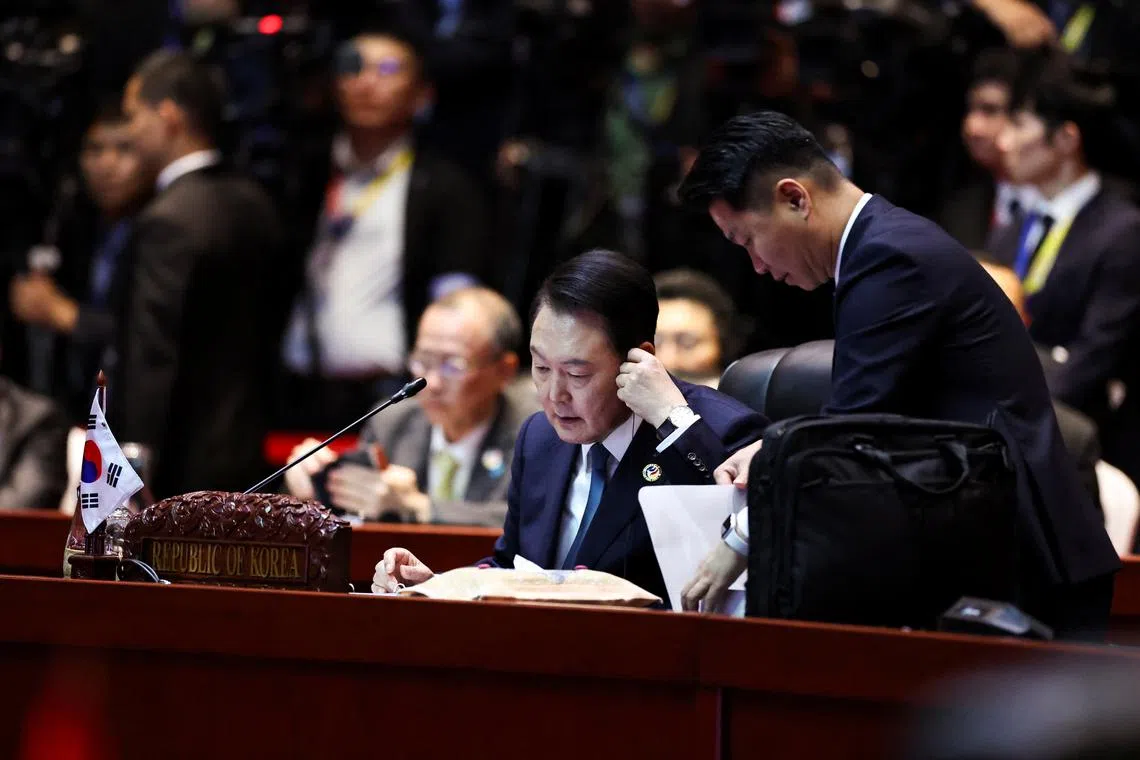 South Korea's Yoon, Japan's Ishiba meet on sidelines of ASEAN gathering ...