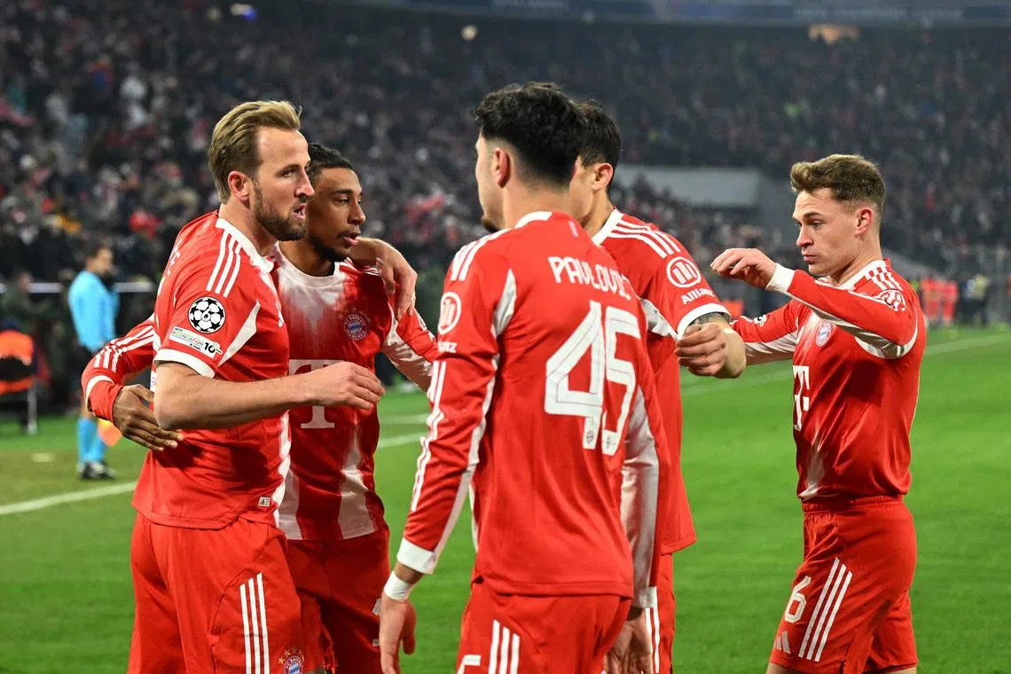Kane double carries 10-man Bayern past Union Saint-Gilloise and into ...