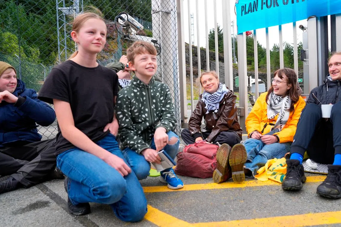 Greta Thunberg, activists block parts of Norwegian gas processing plant ...