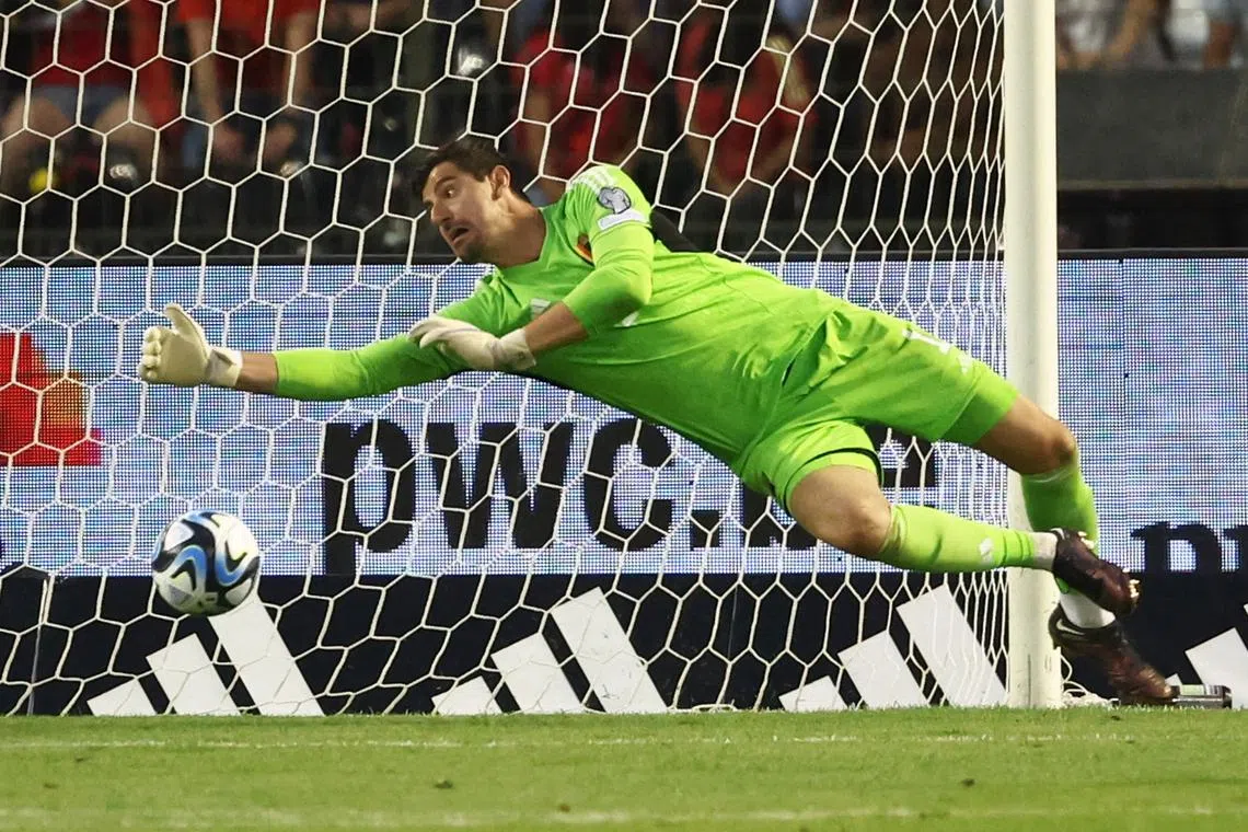 Courtois available for Belgium again | The Straits Times