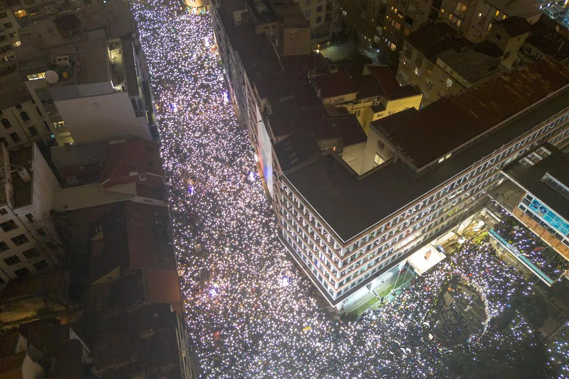 Tens of thousands join student-led protests in Belgrade | The Straits Times