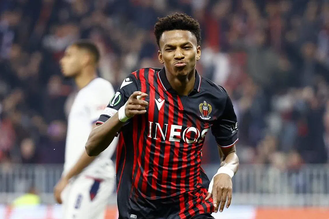 Nice claim top spot in Ligue 1 with late win at Clermont | The Straits ...