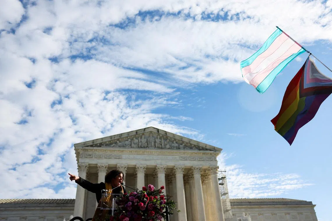 US Supreme Court hears major transgender rights case | The Straits Times
