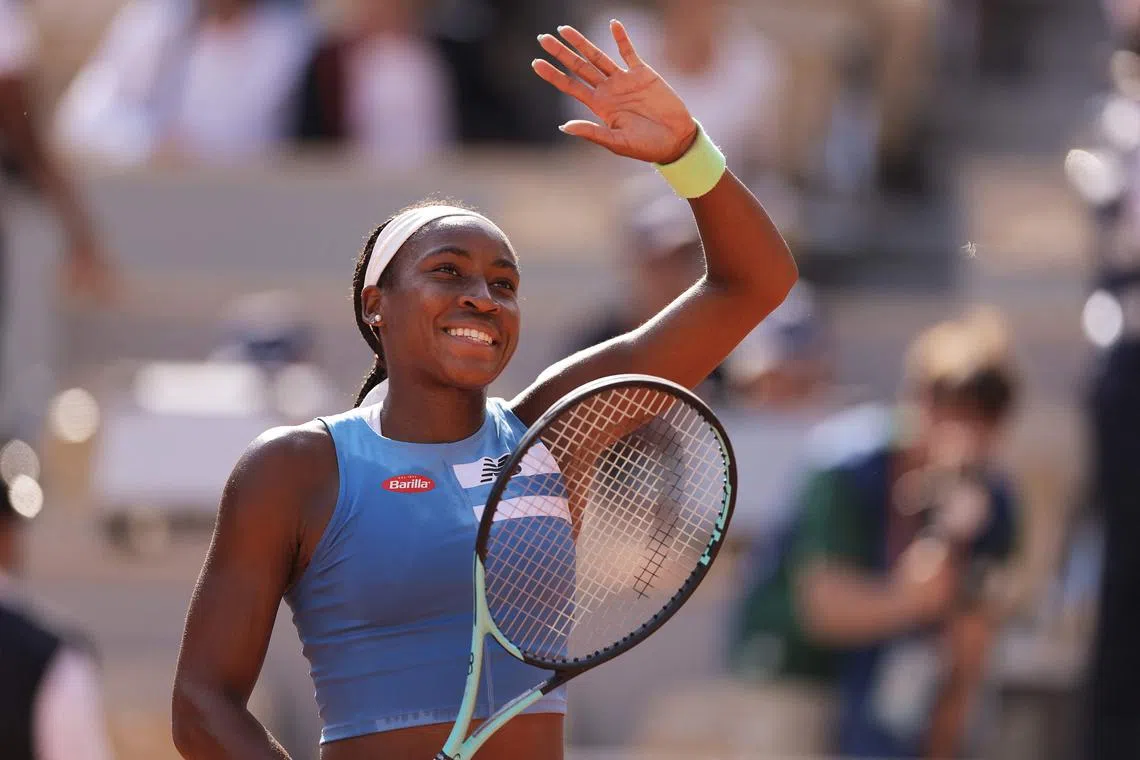 Gauff into French Open quarter-finals | The Straits Times