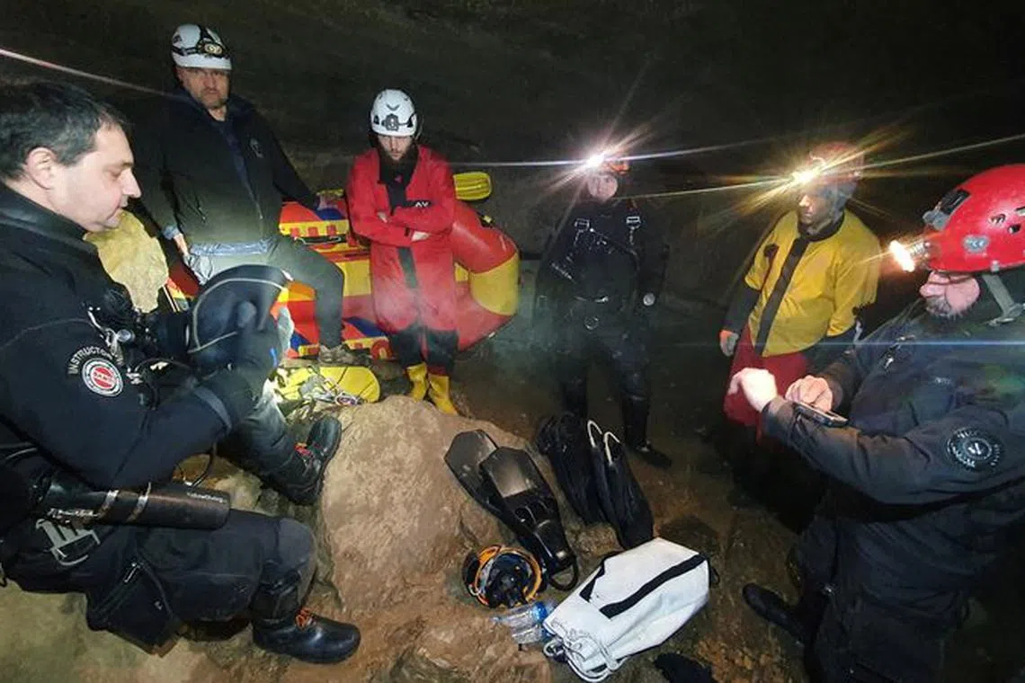 Rescue begins for five trapped deep inside flooded Slovenian cave | The ...