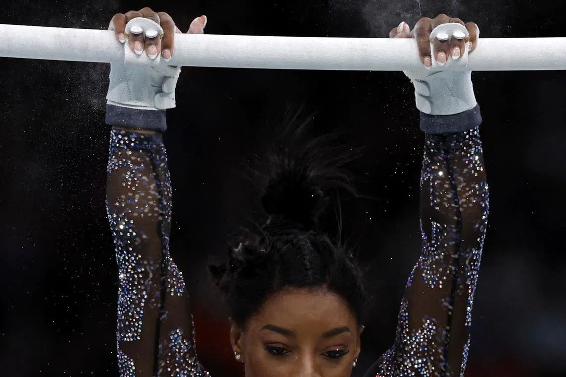 Gymnastics-Biles fights through calf pain in Paris Olympic debut | The ...