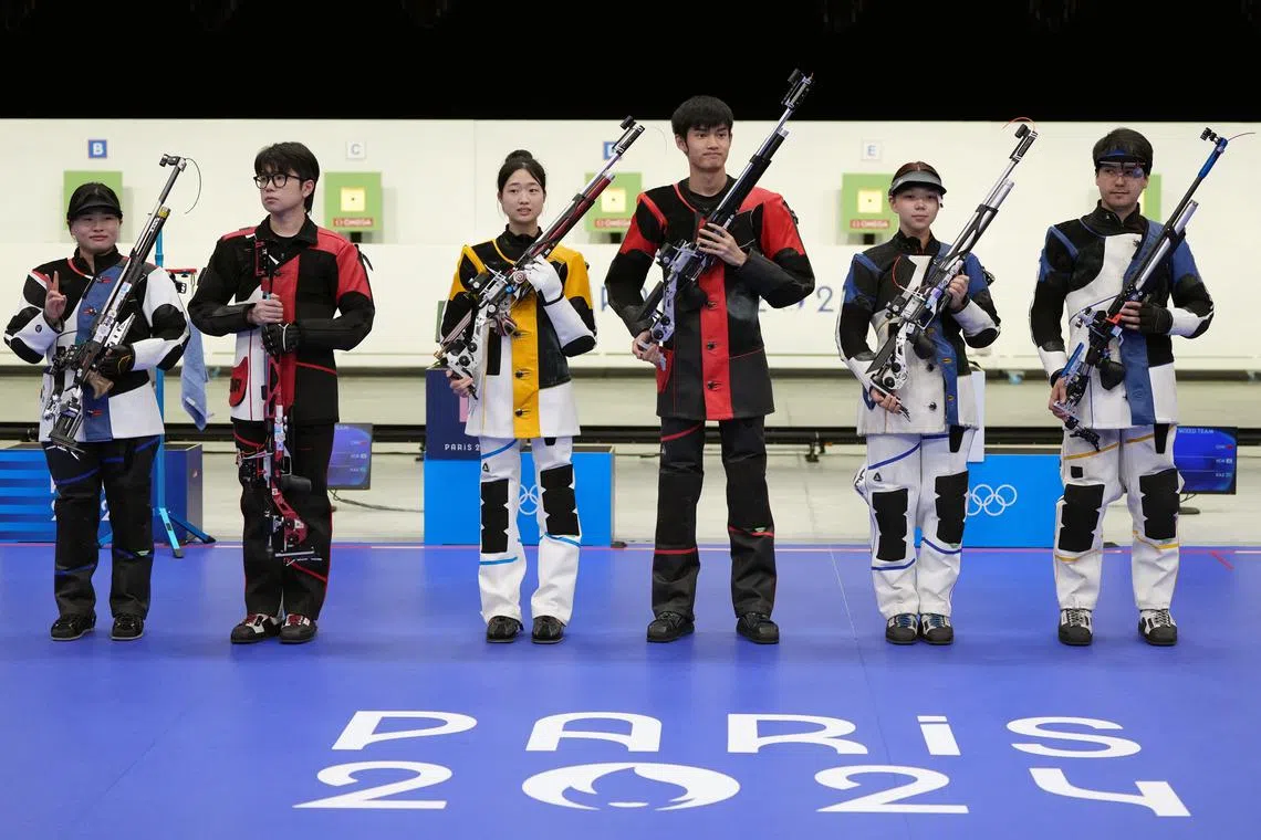 Chinese shooting teen duo gun down first gold at Paris Olympics | The ...