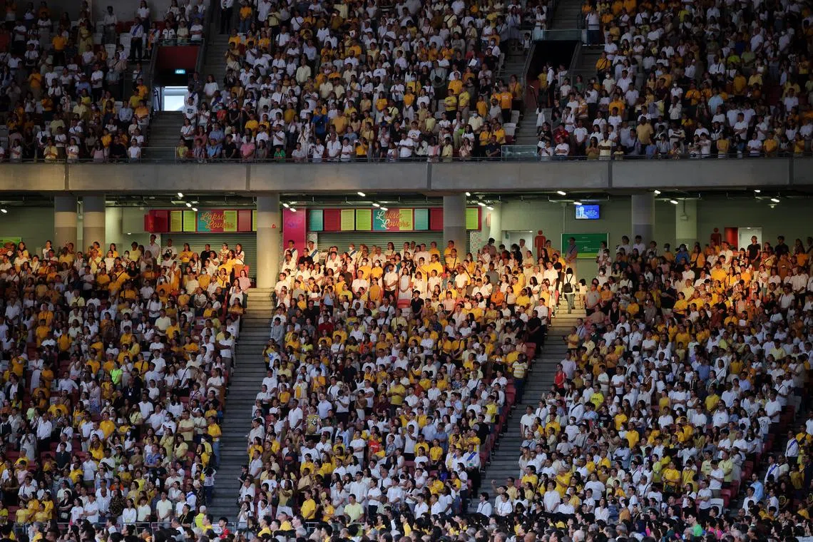 ‘Once in a lifetime’: More than 50,000 gather at National Stadium for ...