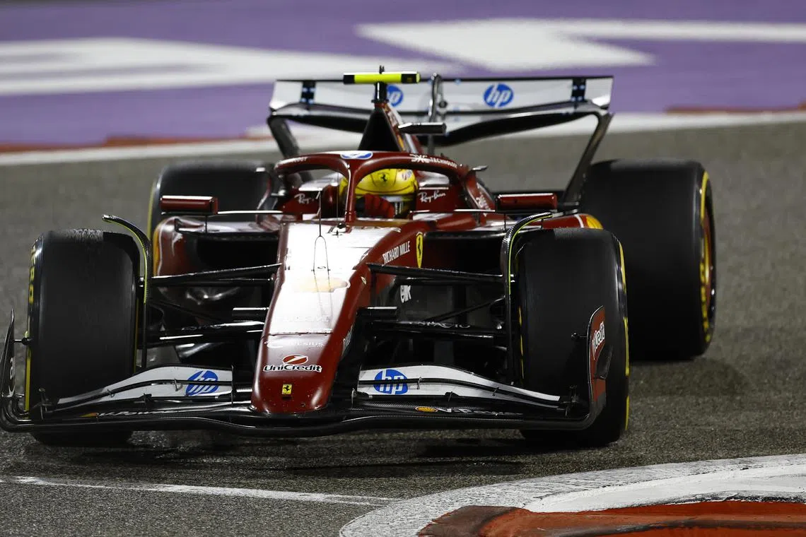 Hamilton's Ferrari learning curve turns positive again | The Straits Times