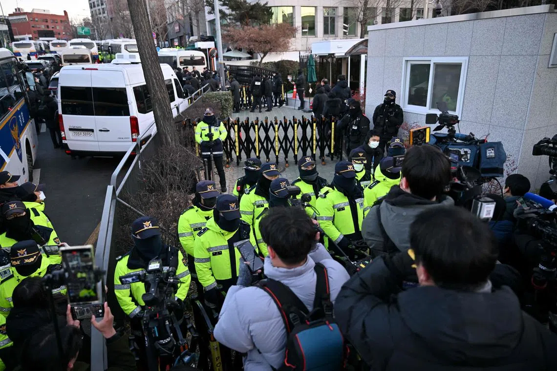 South Korean presidential guards prevent arrest of impeached Yoon after ...