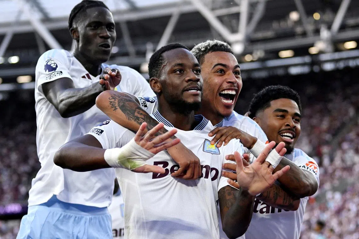 Amadou Onana, Jhon Duran earn Aston Villa 2-1 EPL win at West Ham | The Straits Times