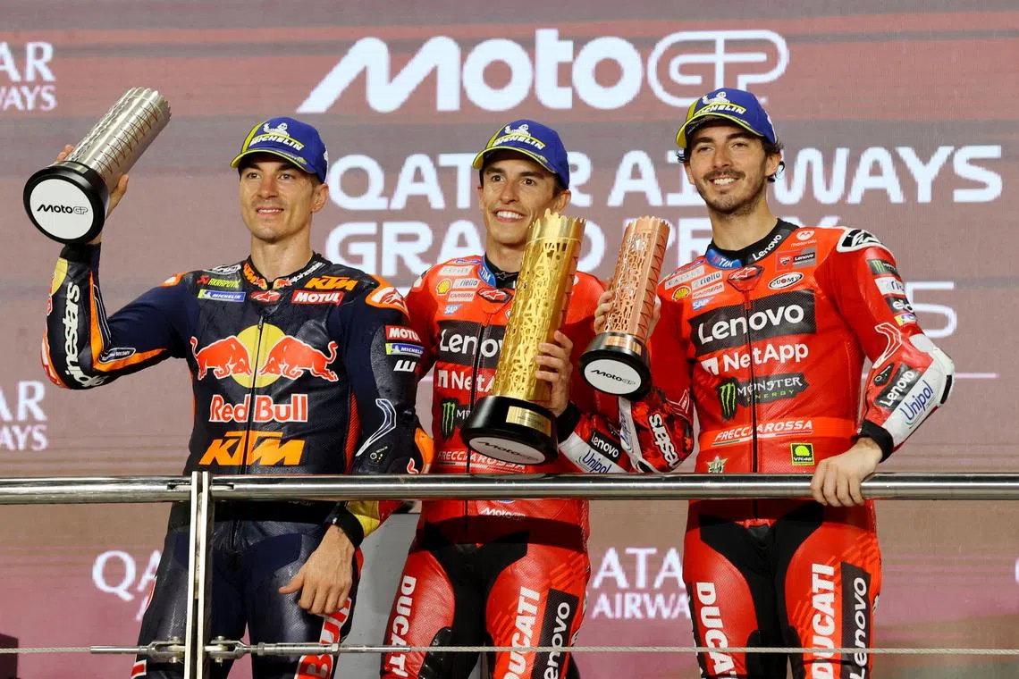 Marc Marquez wins Qatar Grand Prix despite lap one collision | The Straits Times