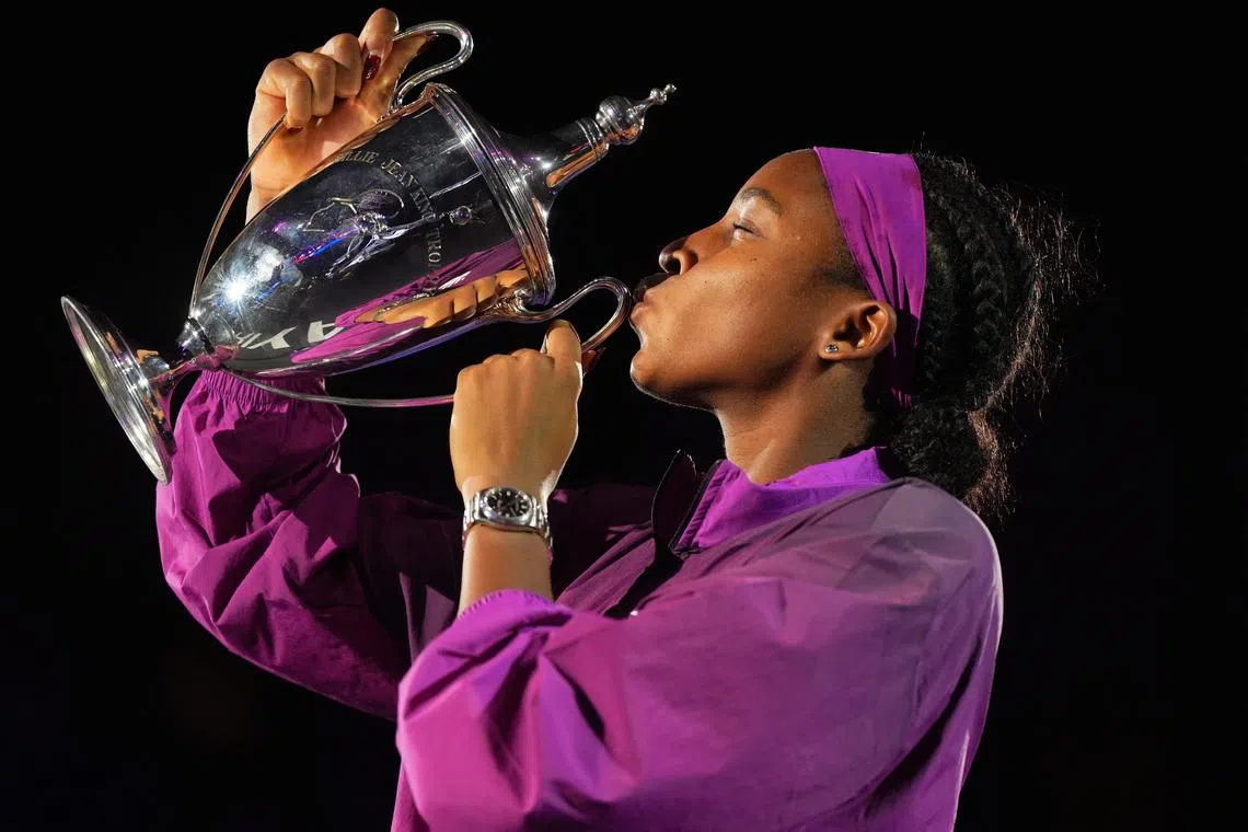 Coco Gauff rides highs and lows to win first WTA Finals trophy | The ...
