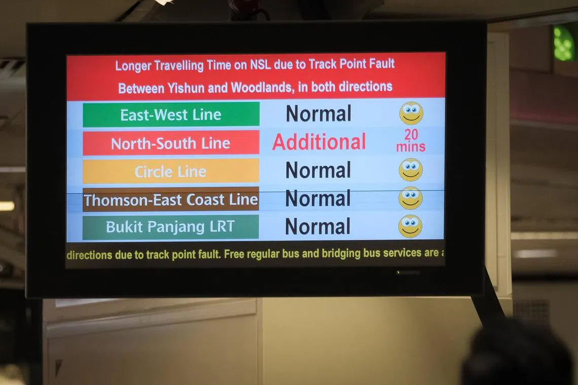 Fault on North-South MRT line that disrupted morning rush hour resolved ...