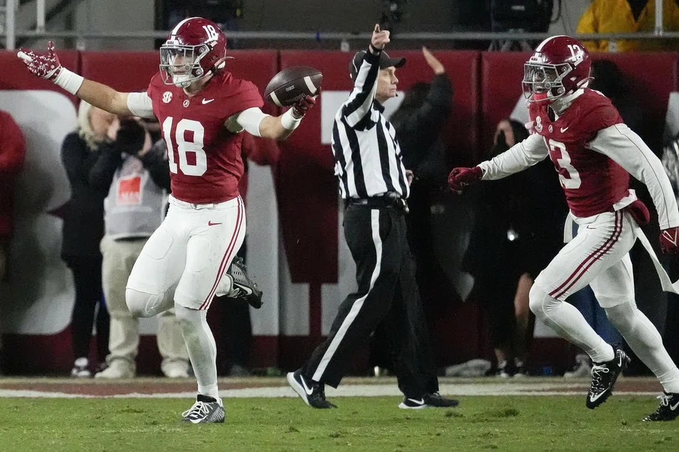 Bettors behind Alabama to make CFP field | The Straits Times