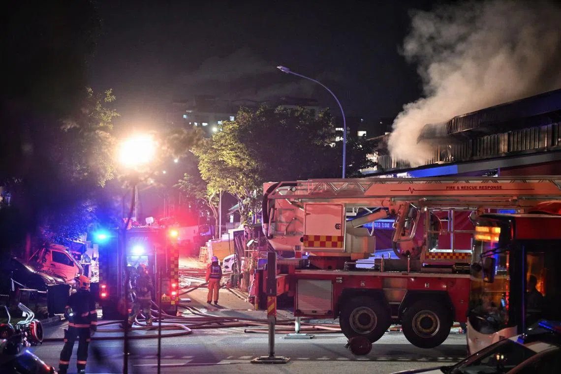 Fire breaks out at Toa Payoh Industrial Park; one firefighter taken to ...