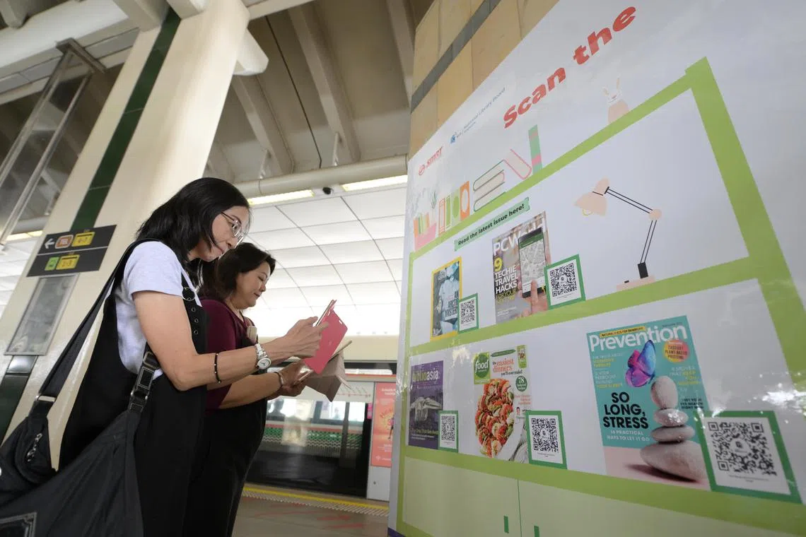 Read magazines, books on your commute as NLB enters SMRT train stations ...