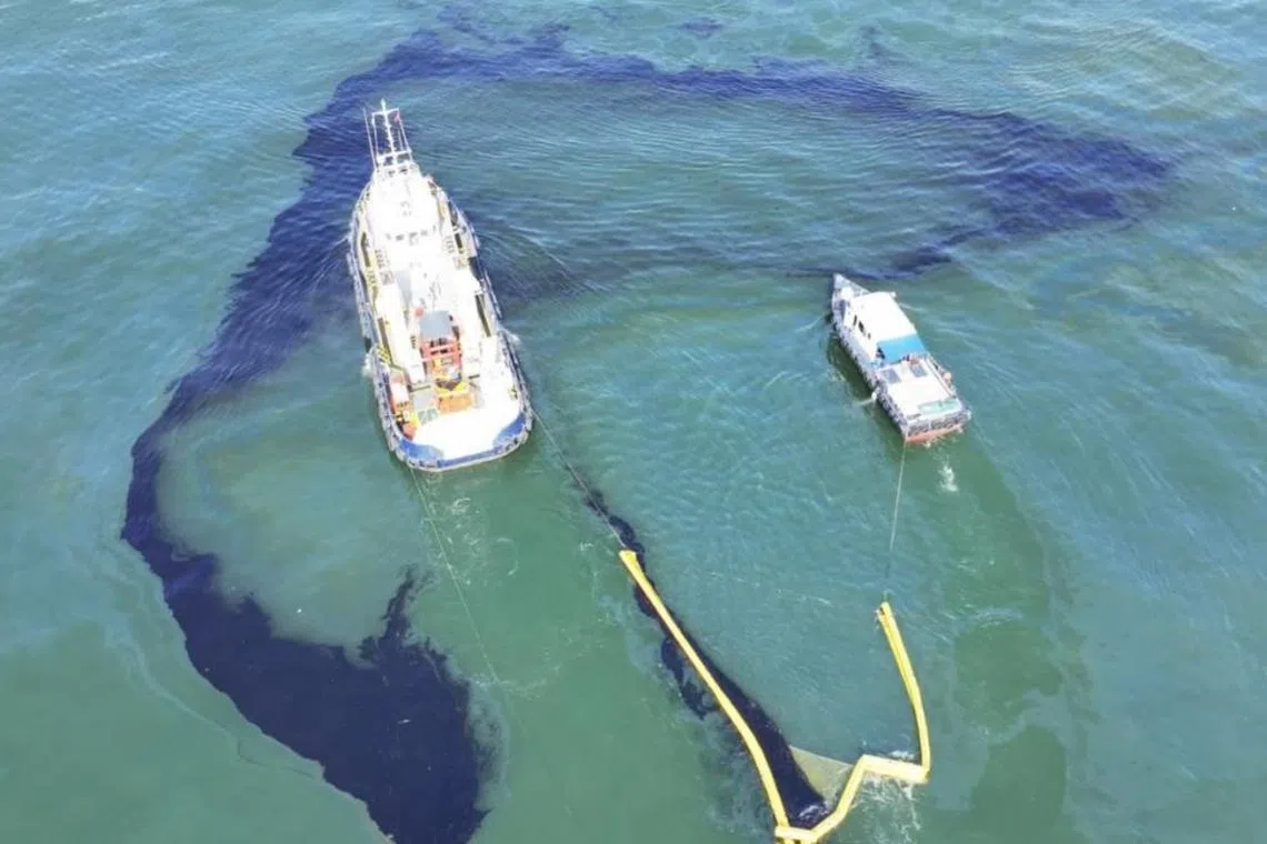 Oil spill incident: Singapore expands clean-up effort to more areas ...