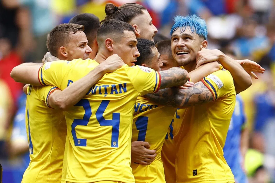 Reaction to Romania's 3-0 win over Ukraine at Euro 2024 | The Straits Times