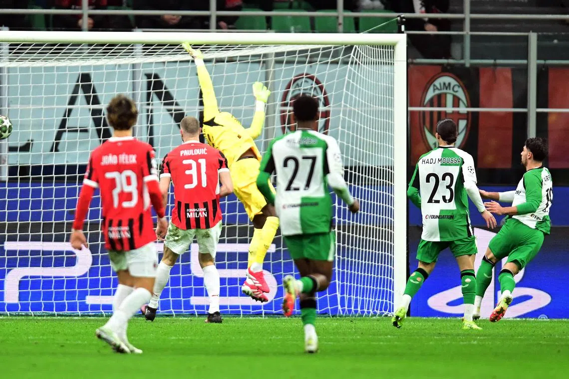 Feyenoord knock out Milan to reach Champions League last 16 | The ...