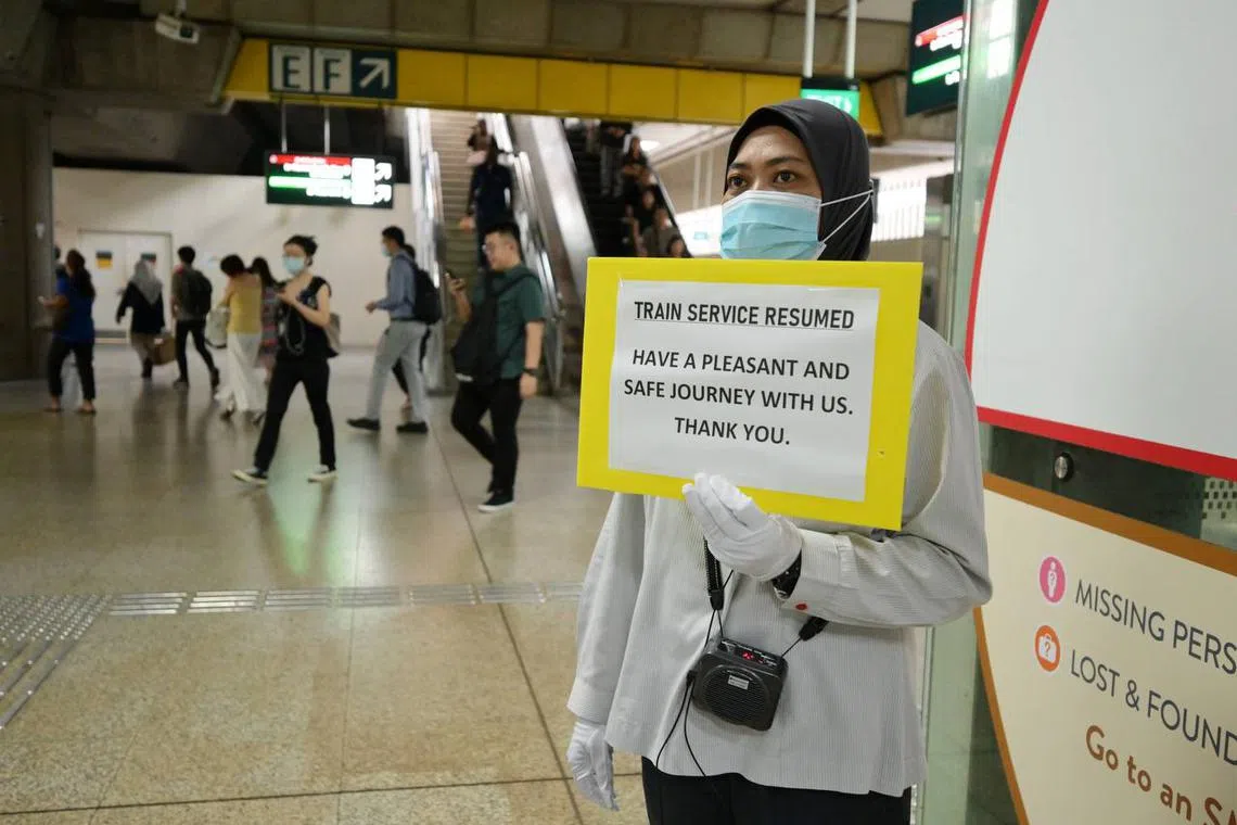East-West Line MRT services back to normal after 6-day disruption | The Straits Times