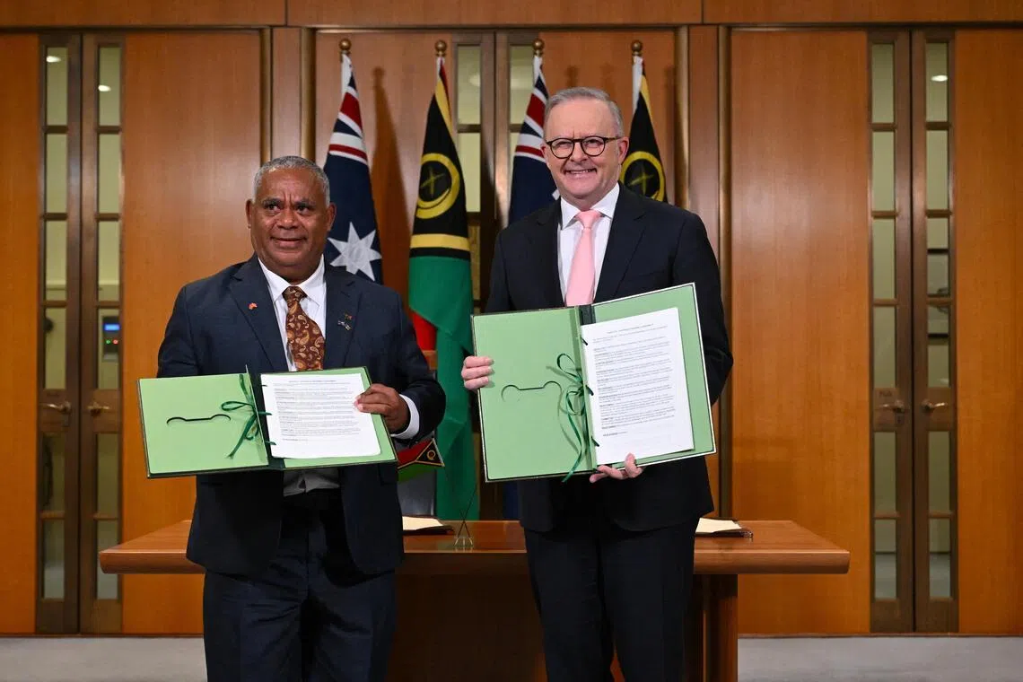 Australia, Vanuatu sign deal barring foreign military base on Pacific ...
