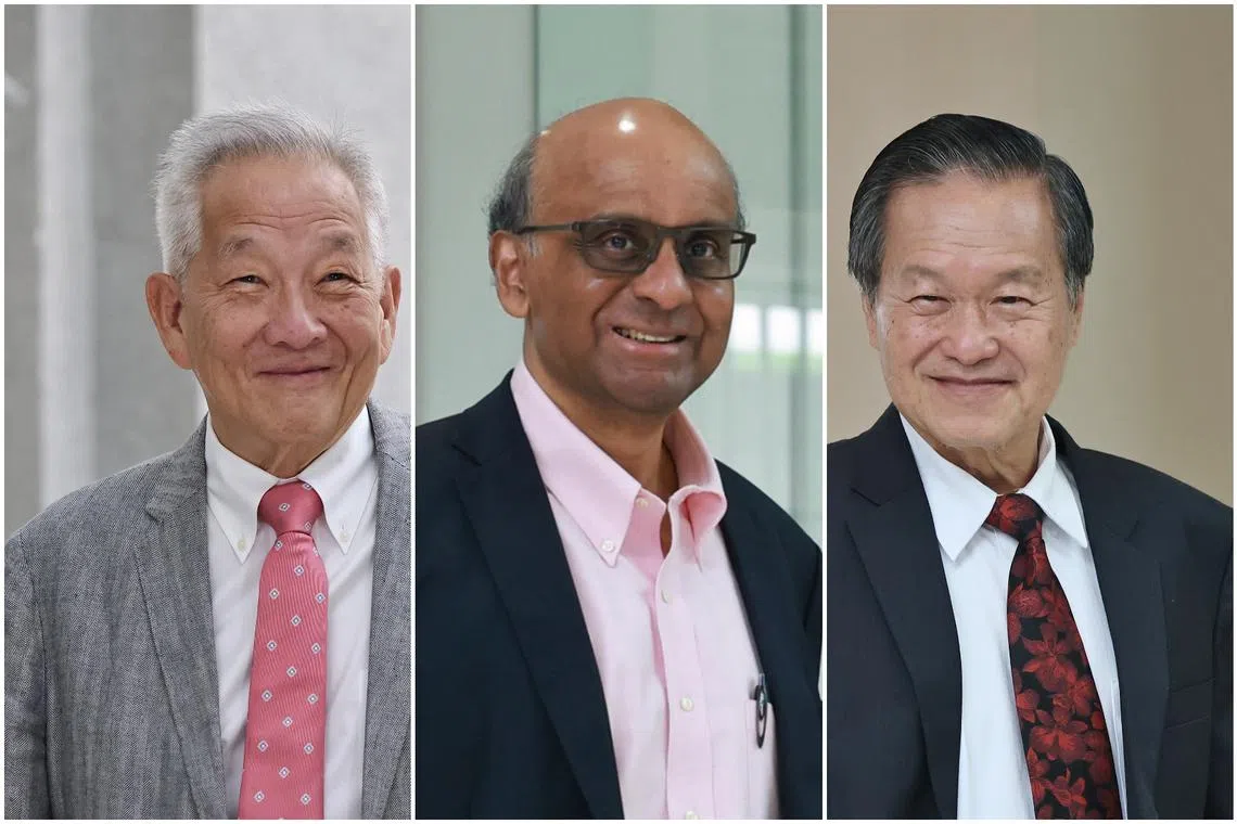 Ng Kok Song, Tharman and Tan Kin Lian arrive at nomination centre in ...