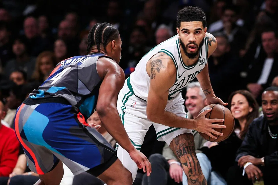 Boston Celtics remain NBA’s last unbeaten side as Jayson Tatum leads win at Brooklyn Nets | The ...