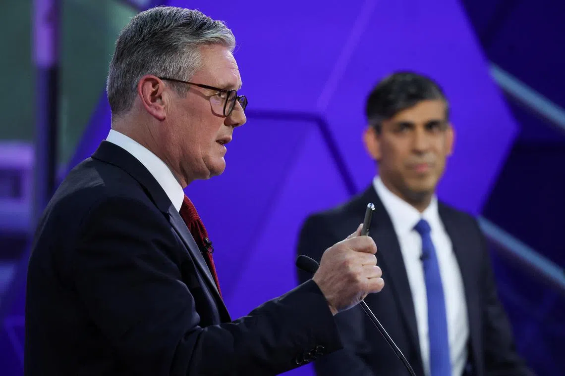 Sunak and Starmer clash in testy final UK TV debate | The Straits Times