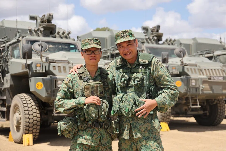 Father and son bond over shared army experience at Exercise Wallaby ...