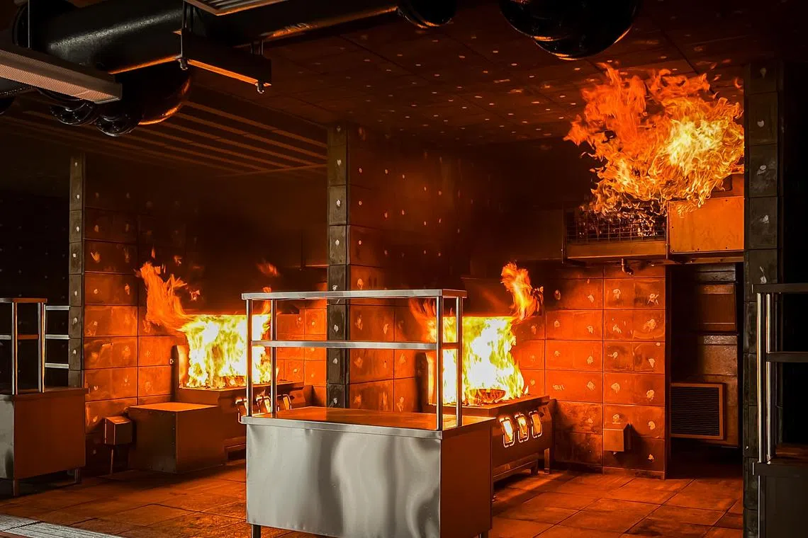 New SCDF facilities where firefighters train to battle large fires ...