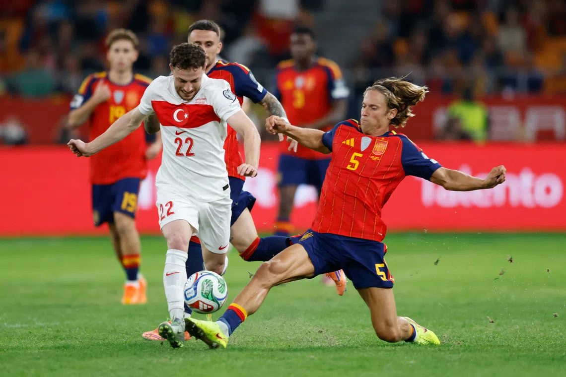 Spain qualify for World Cup after 2-2 draw with Turkey | The Straits Times