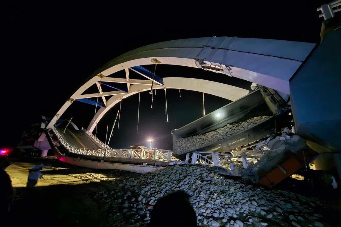 Newly retrofitted bridge collapses in the Philippines, damaging 4 ...