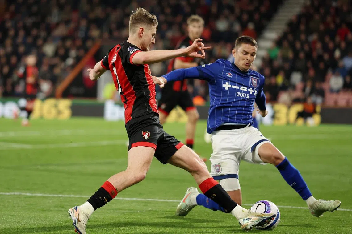 Struggling Ipswich secure shock win at Bournemouth | The Straits Times