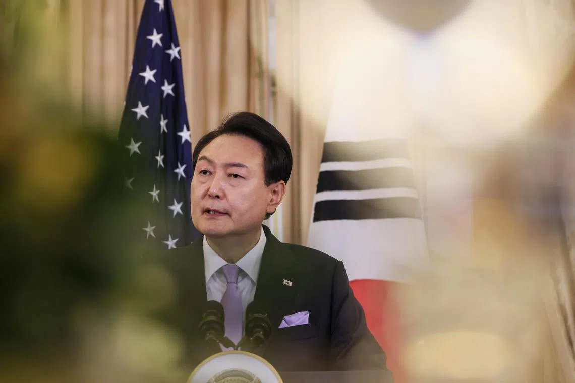 South Korean leader Yoon gets warm welcome from a divided US Congress ...