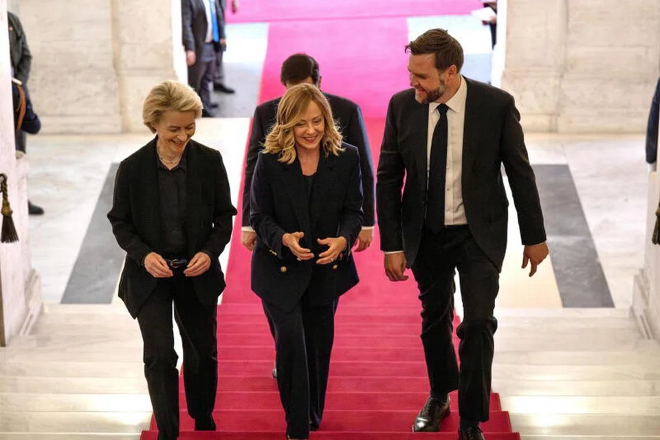 Italy’s Meloni hosts Vance, EU chief for trade talks, hails ‘new’ era ...