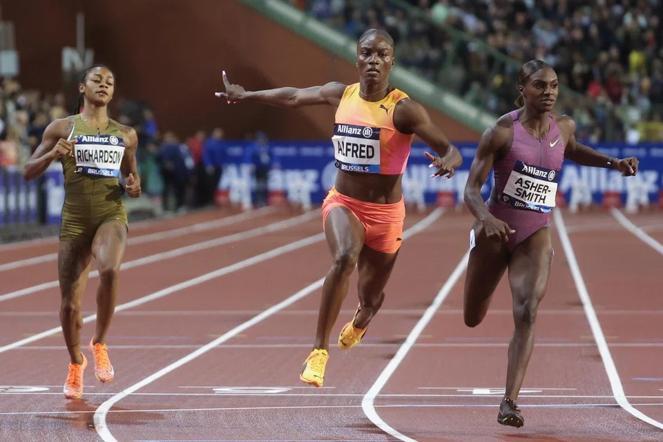 Julien Alfred dominates in Diamond League 100m, while unbeaten Armand ...