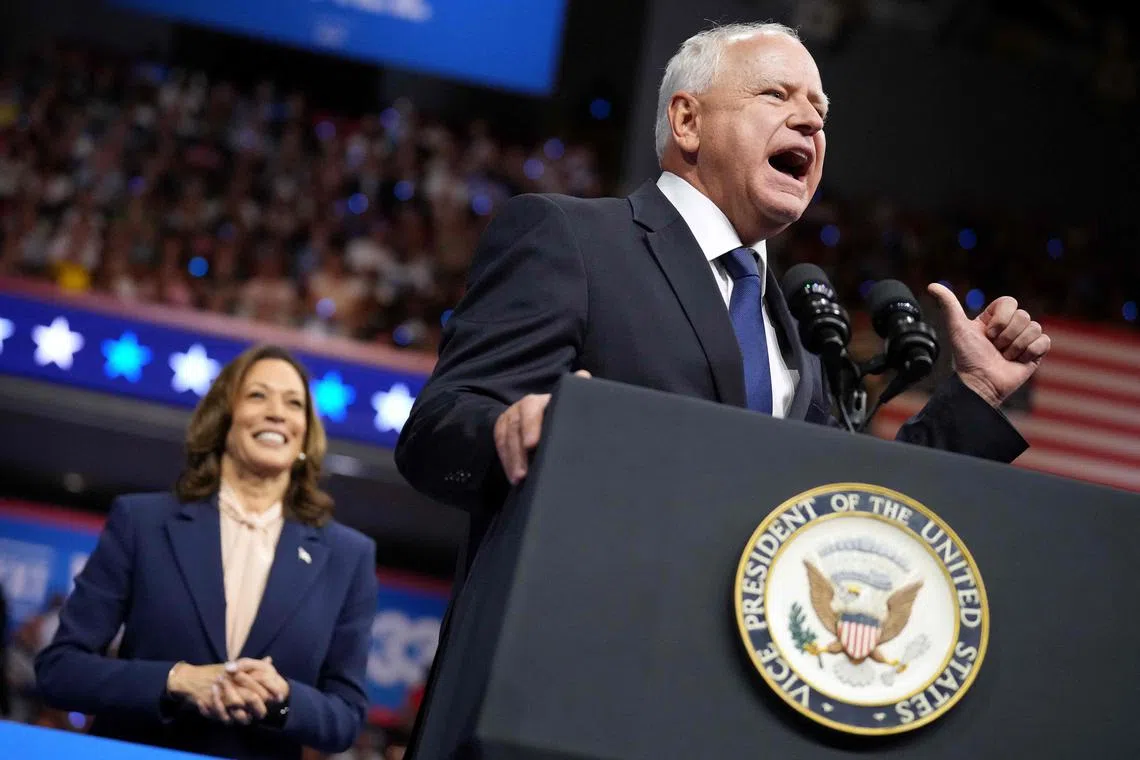 Democrats Harris, Walz campaign together for first time on the White ...