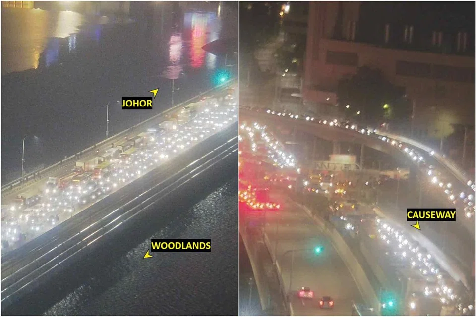 Heavy congestion towards Singapore at Woodlands Checkpoint despite end ...