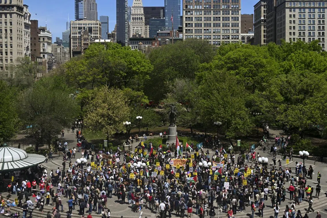May Day protesters across US rally against Trump policies, urge rule of ...