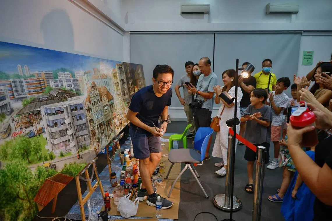 Local artist Yip Yew Chong completes 60m-long painting of S’pore scenes ...
