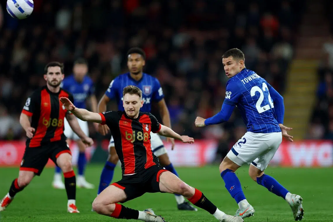 Struggling Ipswich secure shock win at Bournemouth | The Straits Times