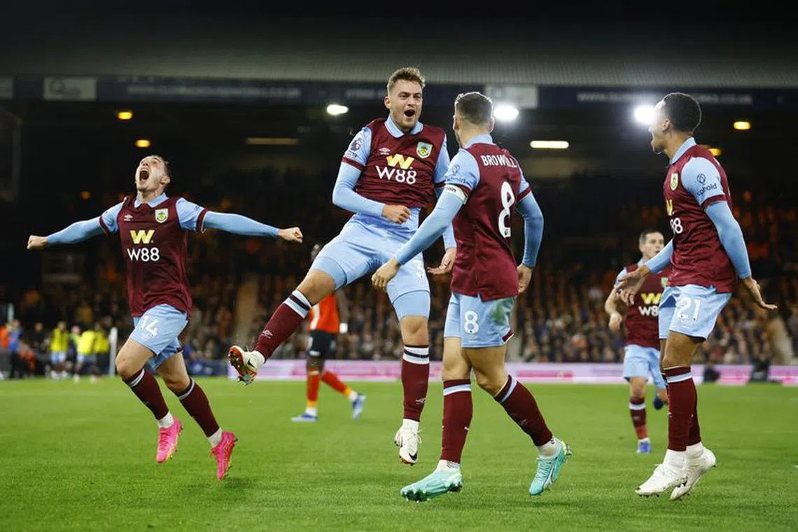 Burnley beat Luton 2-1 for first league win of the season | The Straits ...