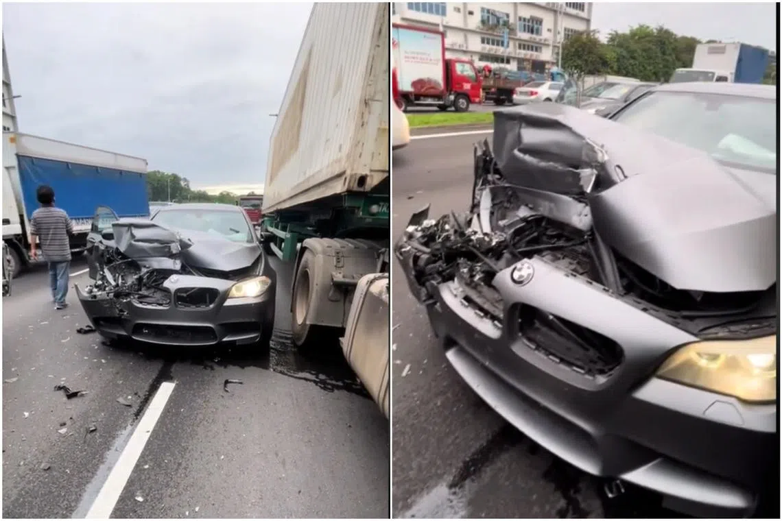 Taxi driver taken to hospital after chain collision involving 4 ...