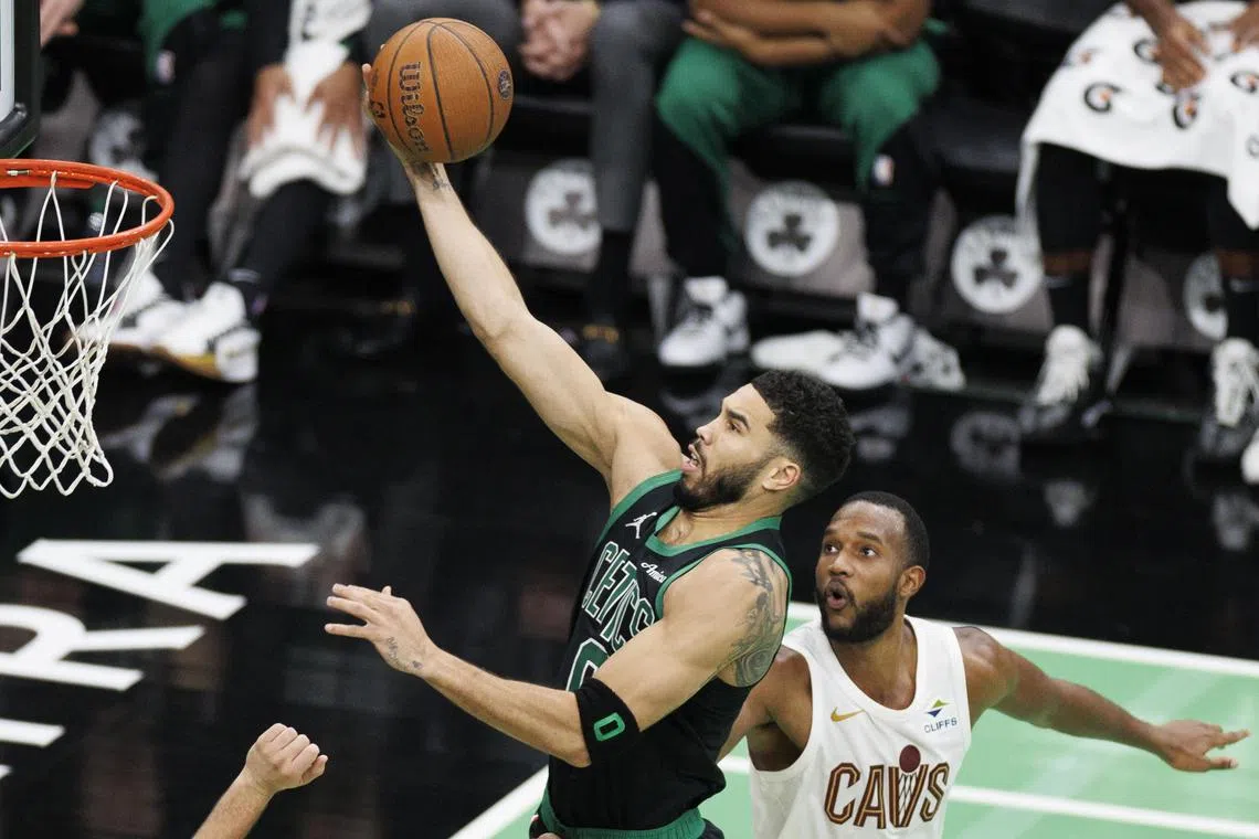 Jayson Tatum stars as Boston Celtics end Cleveland Cavaliers’ unbeaten ...
