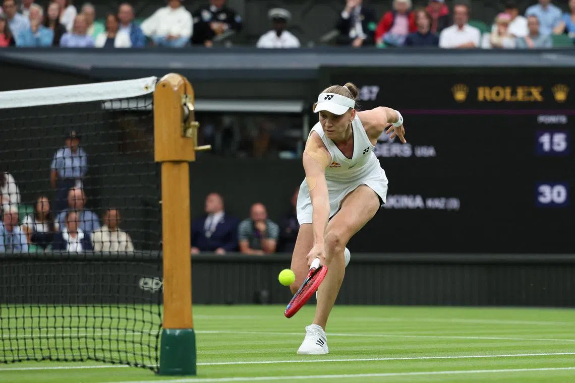 Defending Wimbledon champion Elena Rybakina recovers to race past ...