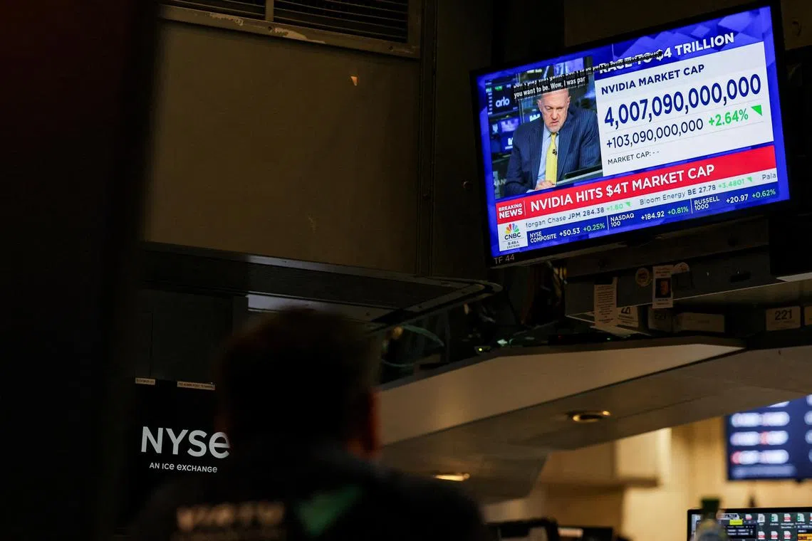 Nvidia becomes first company to cross US$4 trillion in market value ...