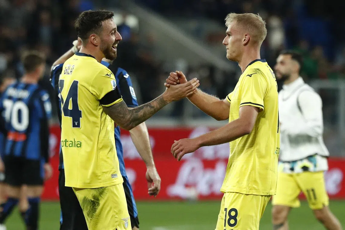Isaksen goal earns Lazio 1-0 win at Atalanta | The Straits Times